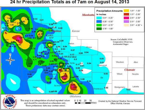 24-hour precipitation map - Great Bend Tribune