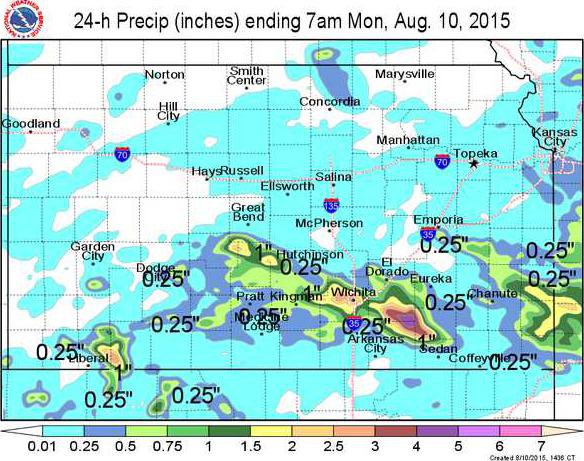 Updated 24-hour rainfall map - Great Bend Tribune