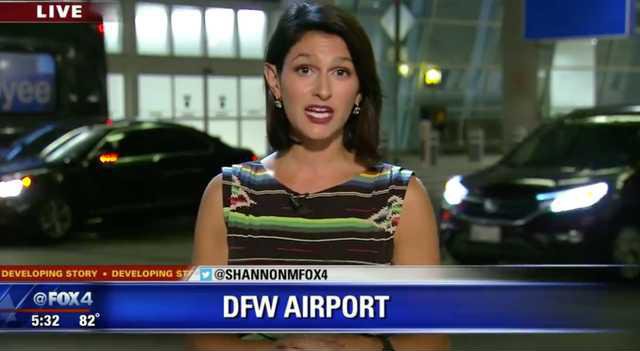 Dallas TV reporter keeps her cool as a huge spider crawls on her arm ...
