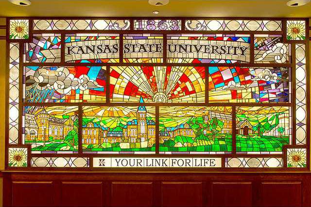 KSU Alumni Association unveils stained glass mural - Great Bend Tribune