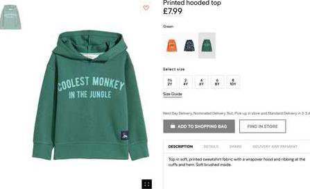 H&M apologizes for using black child for coolest monkey sweatshirt ad ...