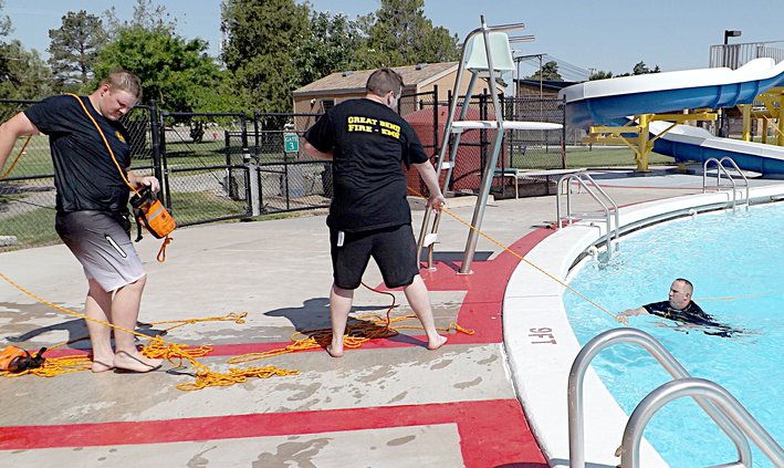 DIVING IN: GBFD holds annual dive training at Wetlands Waterpark ...