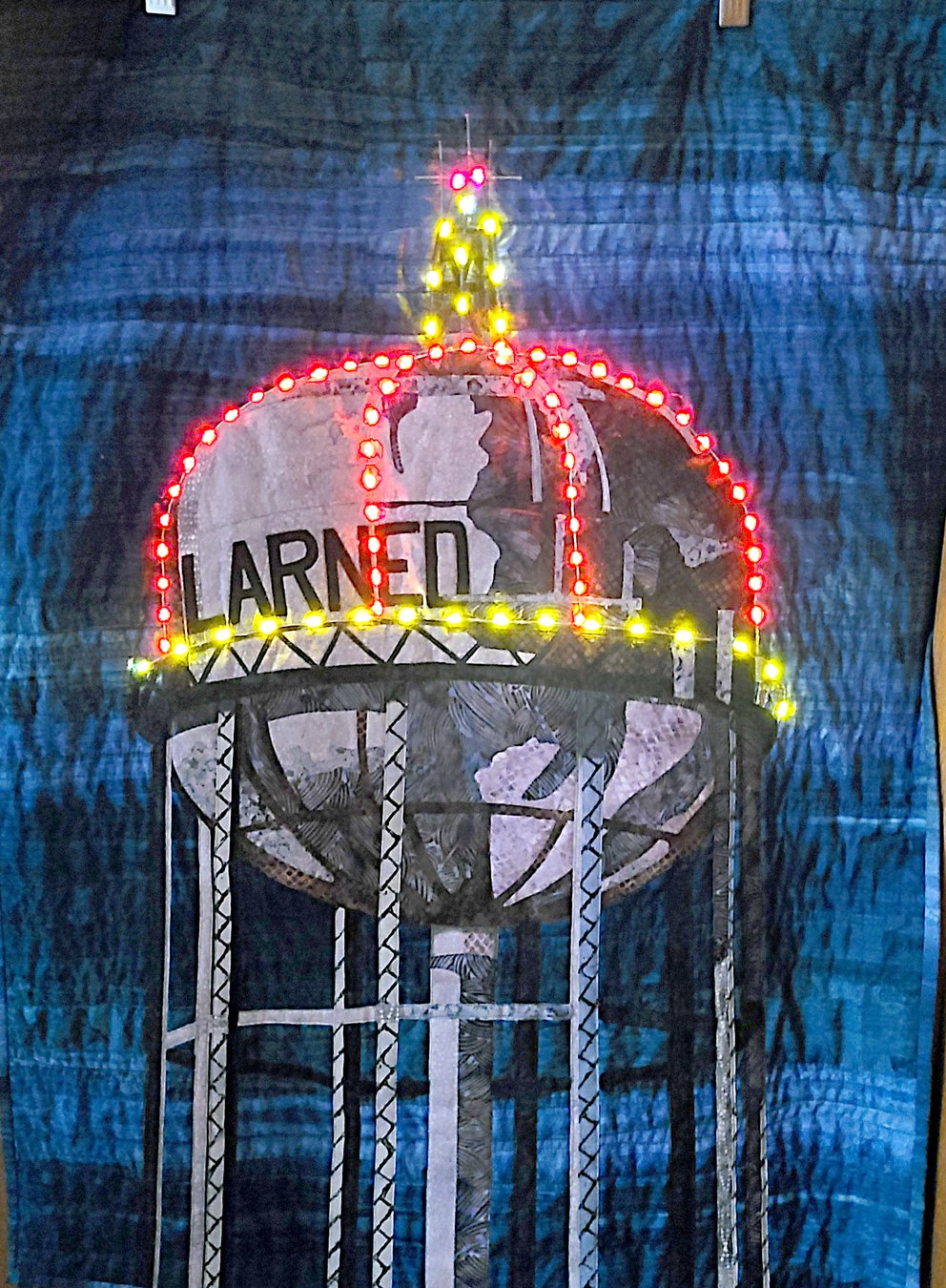 Larned’s water tower light project in full swing - Great Bend Tribune