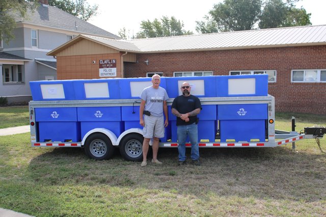 New recycle trailer for City of Claflin arrives early - Great Bend Tribune