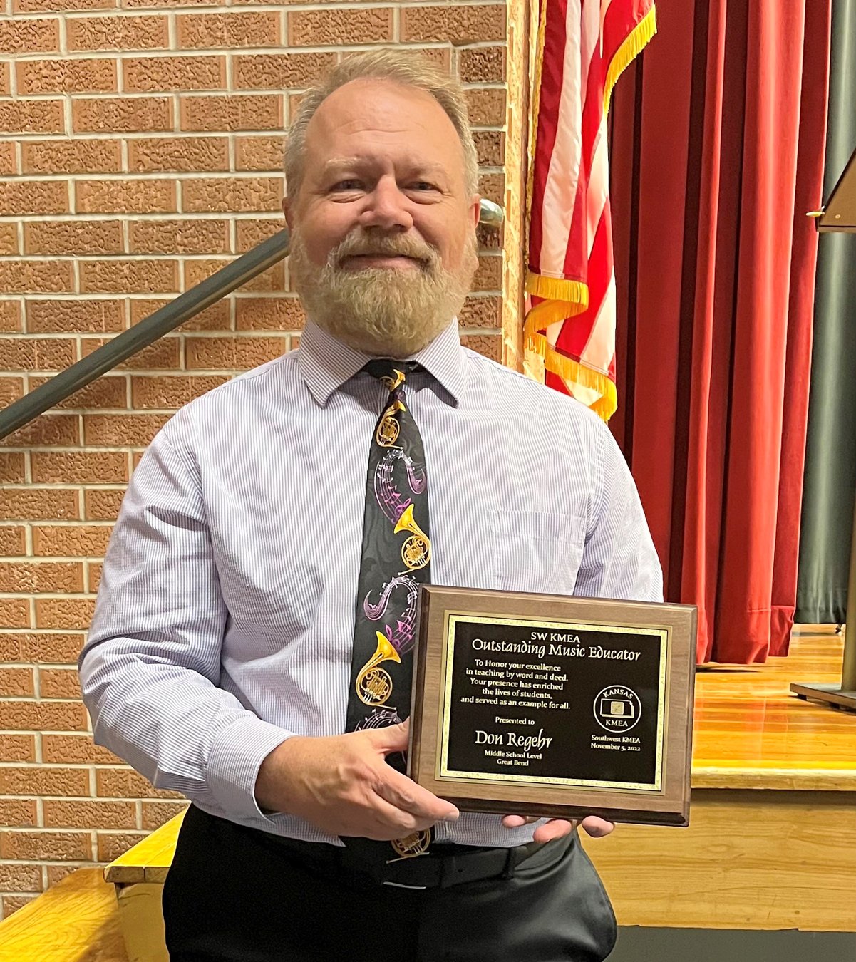 Regehr named 'Outstanding Music Educator' - Great Bend Tribune