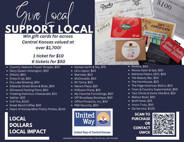 Give local, support local raffle - Great Bend Tribune