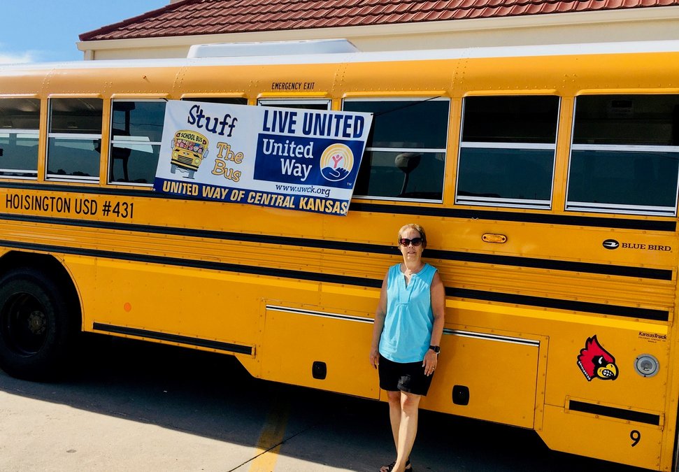Hoisington stuff the bus - Great Bend Tribune