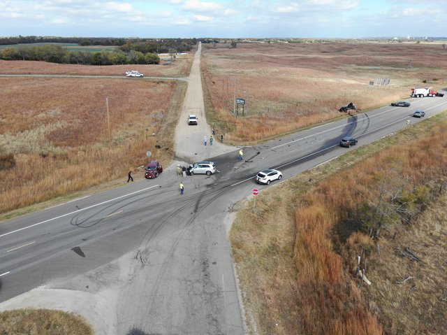 Three taken to hospital after three-vehicle crash near Camp Aldrich ...